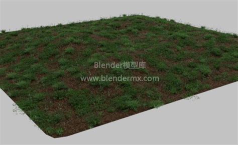 Blender 青草坪草地材质球纹理贴图下载 Blender模型库