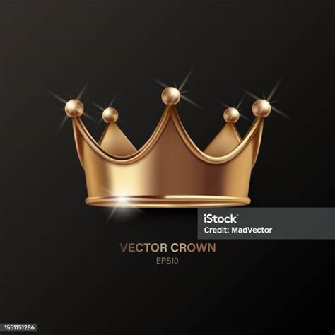 벡터 3d 현실적인 황금 반짝이는 반짝이는 왕관 아이콘 근접 촬영이 격리되었습니다 노란색 금속 크라운 디자인 템플릿입니다 골드 로얄 킹 크라운 제국의 힘의 상징 사치 부와