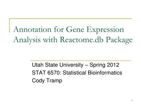 Ppt Annotation For Gene Expression Analysis With Reactome Db Package Powerpoint Presentation