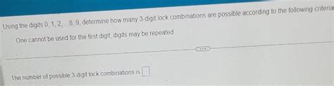 Answered Using The Digits 0 1 2 8 9 Determine How Many 3 Digit