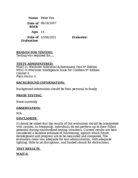 Sample Report By N T Tpt