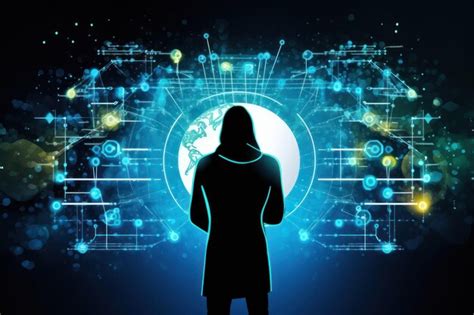 Technology Network Data Connection Technology Light Adult Premium Ai Generated Image