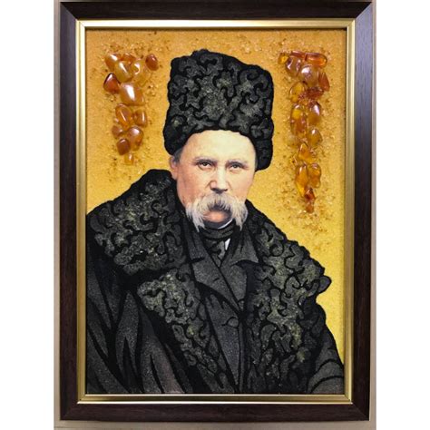 Картина з бурштину Тарас Шевченко 60x80 купити в інтернет магазині Exklusi