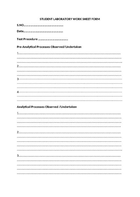 Babe Laboratory WORK Sheet Babe LABORATORY WORK SHEET FORM Studocu