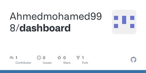 GitHub Ahmedmohamed Dashboard