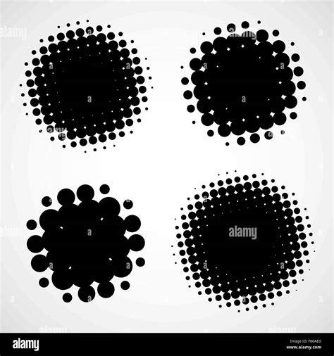 Abstract Halftone Backgrounds. Vector Set of Isolated Modern Des Stock Vector Image & Art - Alamy