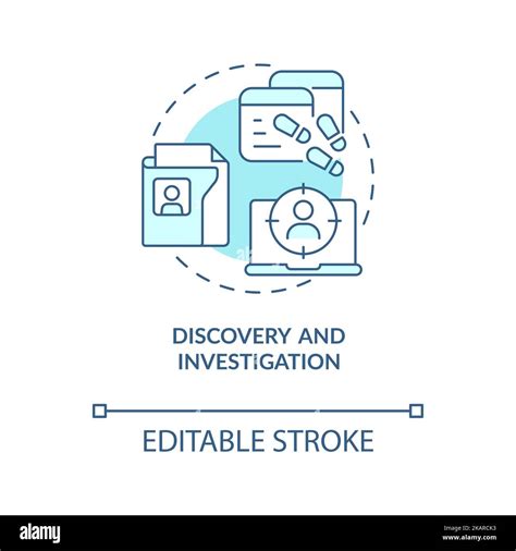Discovery And Investigation Turquoise Concept Icon Stock Vector Image