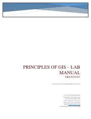 Principles Of GIS Lab Manual Pdf PRINCIPLES OF GIS LAB MANUAL GR Lab