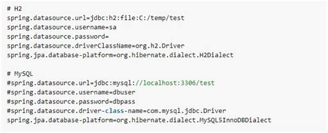 Spring Boot Datasource Configuration Examples