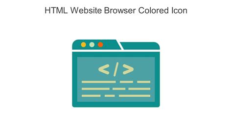 HTML Website Browser Colored Icon In Powerpoint Pptx Png And Editable Eps Format PPT Slide
