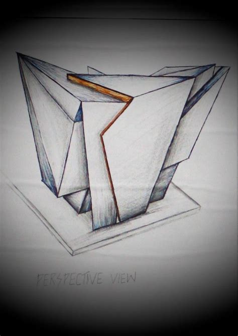 Abstract Perspective View Drawing