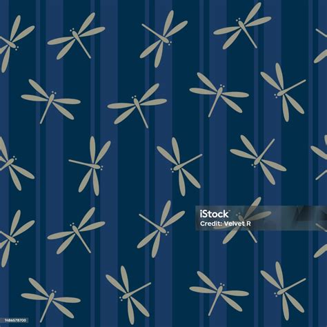 Dragonfly Seamless Pattern Stock Illustration Download Image Now