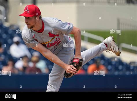 St Louis Cardinals Starting Pitcher Erick Fedde Throws During The First Inning Of A Spring