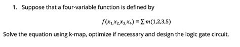Solved Suppose That A Four Variable Function Is Defined