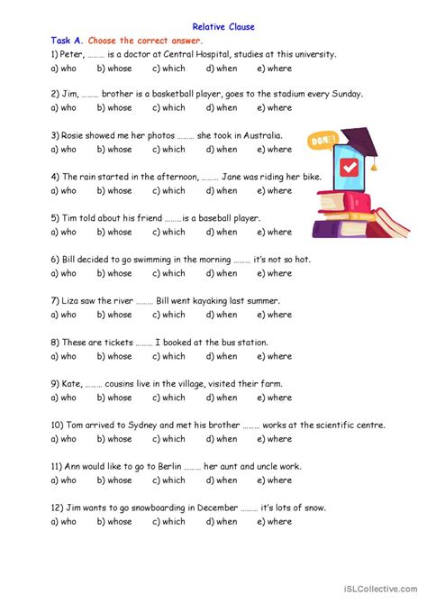 Relative Clause Who Whose Which English Esl Worksheets Pdf And Doc