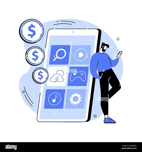 App Monetization Abstract Concept Vector Illustration Mobile App