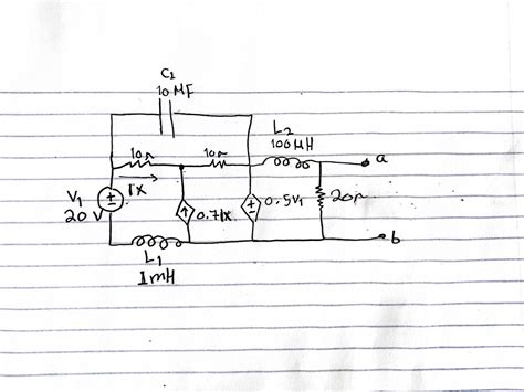 solved determine the thevenin equivalent between va and vb