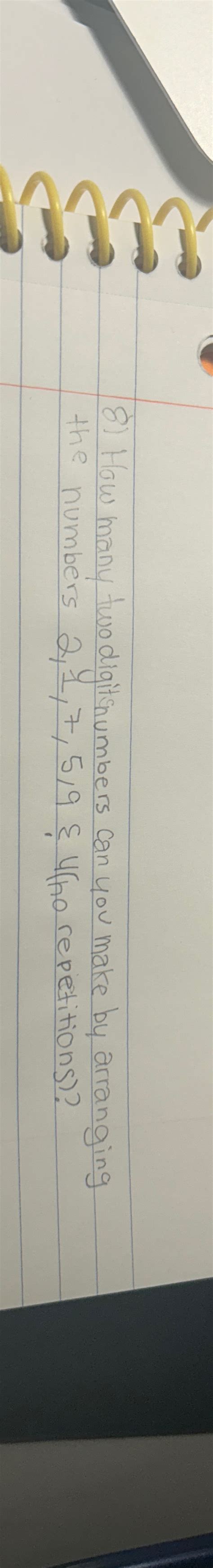 solved how many two digit numbers can you make by arranging