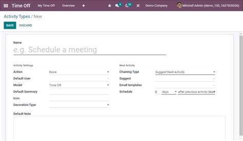 Activity Types In Odoo 15 Time Off Odoo V15 Enterprise Book