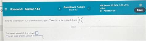 Solved Homework Section 14 6 Question 2 14 6 5 Hw Score