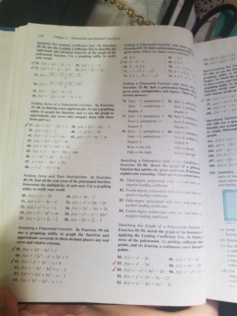 Solved 109 Section 2 2 Polynomial Functions Of Higher Degree