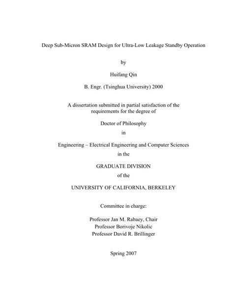 Pdf Deep Sub Micron Sram Design For Ultra Low Leakage Standby · Idle Period 6 Our Work