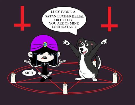 Lucy Loud And Mr Pickles Satanism By Uribemartz On Deviantart