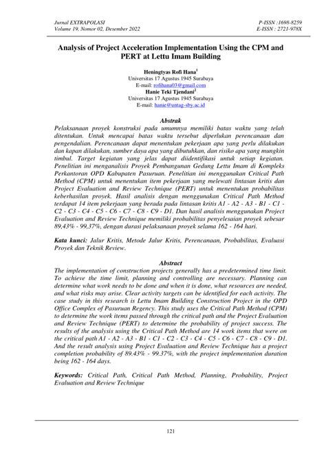 Pdf Analysis Of Project Acceleration Implementation Using The Cpm And
