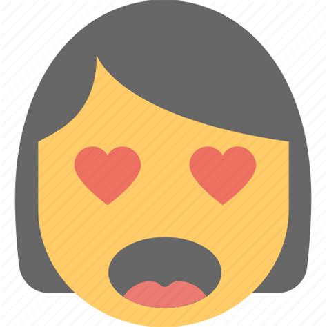 Female Smile Emoji Hearts