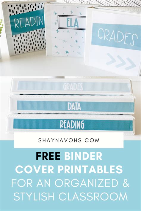 Free Binder Cover Printables For An Organized And Stylish Classroom