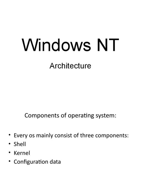 Windows Nt Pdf Operating System Kernel Operating System