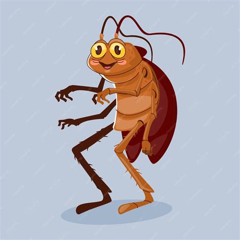 Premium Vector Hand Drawn Roach Cartoon Illustration