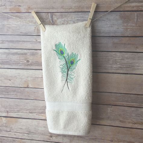Peacock Bath Towels Bath Towels Peacock Peacock Feather Etsy