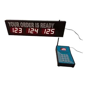 Digtronics High Range Wireless 3 Window Token Display System With Bell English Hindi Tamil