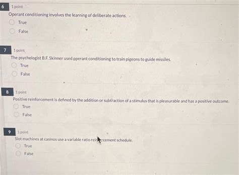 Solved Operant Conditioning Involves The Learning Of