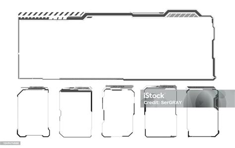 미래 벡터 Hud 인터페이스 화면 디자인 디지털 콜아웃 타이틀 Hud Ui Gui 미래 사용자 인터페이스 화면 요소 세트 3차원 형태에 대한 스톡 벡터 아트 및 기타 이미지