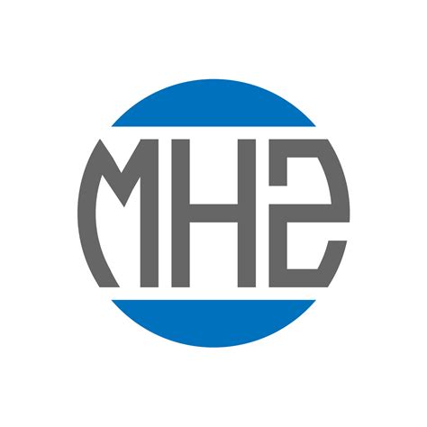 MHZ Letter Logo Design On White Background MHZ Creative Initials