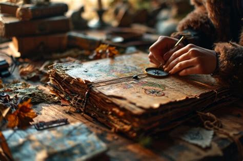 Premium Photo Hands Crafting A Personalized Travel Journal With