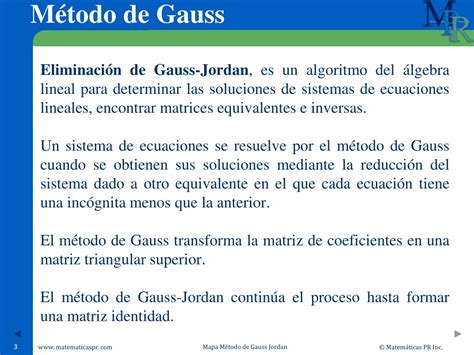 ppt metodo de gauss jordan new powerpoint presentation free download