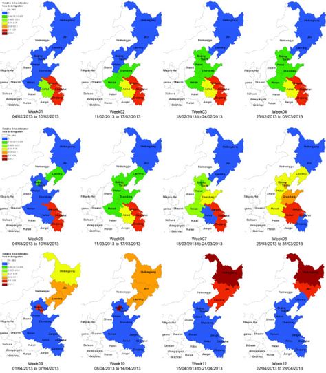 The Estimated Spatiotemporal Patterns Of Infection Risks Based On The