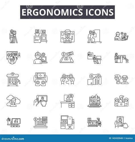 Ergonomics Icons Line Icons For Web And Mobile Design Editable Stroke Signs Ergonomics Icons