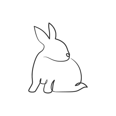 Premium Vector Rabbit Continuous One Line Art Drawing