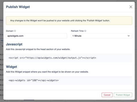 How To Embed A Widget Api Widgets