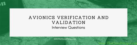Avionics Verification And Validation Interview Questions Thecloudstrap