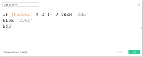 Modulo Checking Whether A Number Is Odd Or Even Tableau And Alteryx The Data School