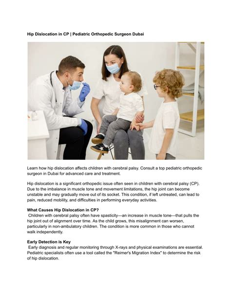 Ppt Hip Dislocation In Cp Pediatric Orthopedic Surgeon Dubai Powerpoint Presentation Id
