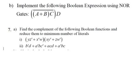 Solved B Implement The Following Boolean Expression Using Chegg