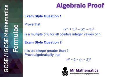 Deriving A Mathematical Proof Mr