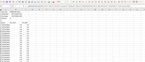 Excel Bloomberg Function Bdh Not Updating Fully When Using Vba To
